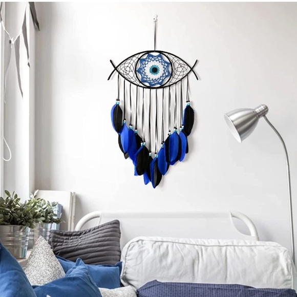 Accents | Evil Eye Dream Catcherblue Black Dream Catcher Handmade ...